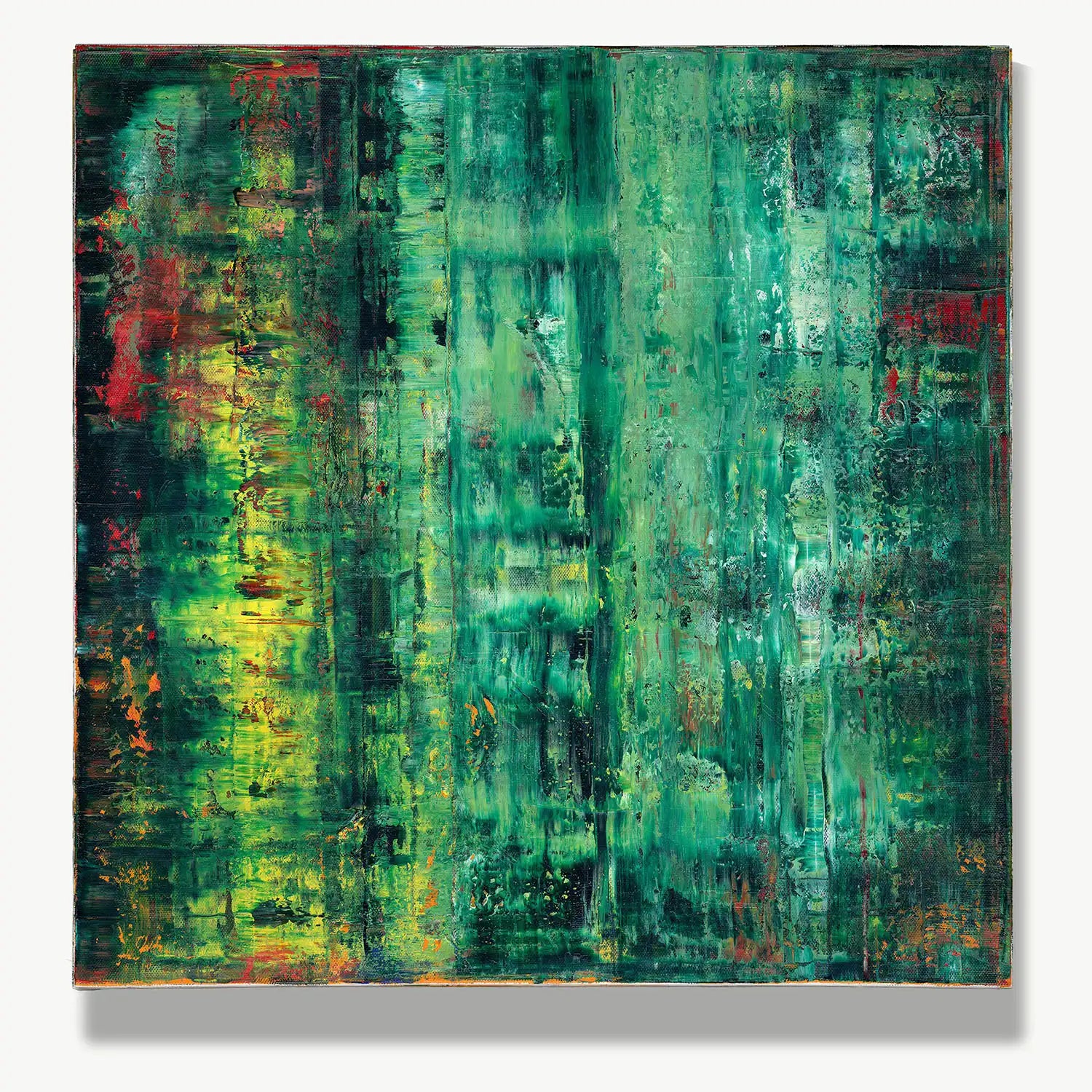 Emerald Whispers – Red Unicorn Art